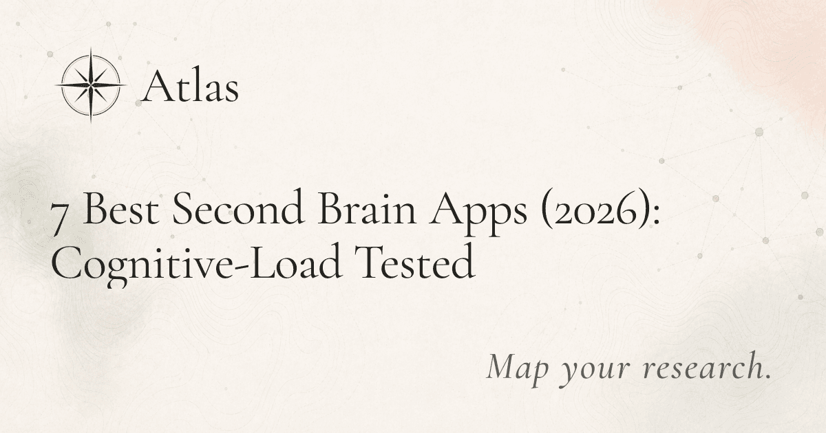 7 Best Second Brain Apps (2026): Cognitive-Load Tested