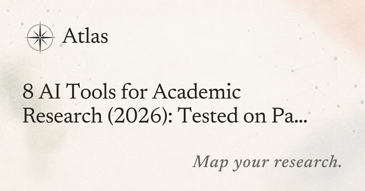 8 AI Tools for Academic Research (2026): Tested on Papers