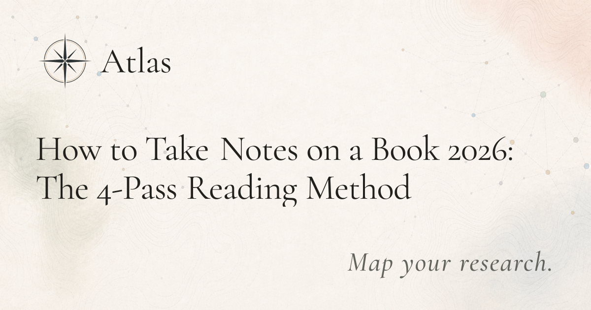 How to Take Notes on a Book 2026: The 4-Pass Reading Method