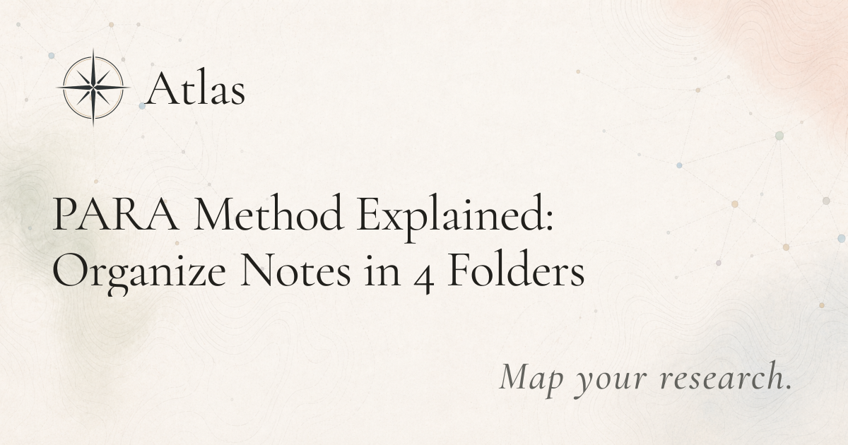 PARA Method Explained: Organize Notes in 4 Folders